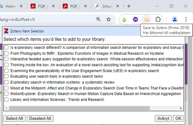 Guide to Zotero - Försvarshögskolan